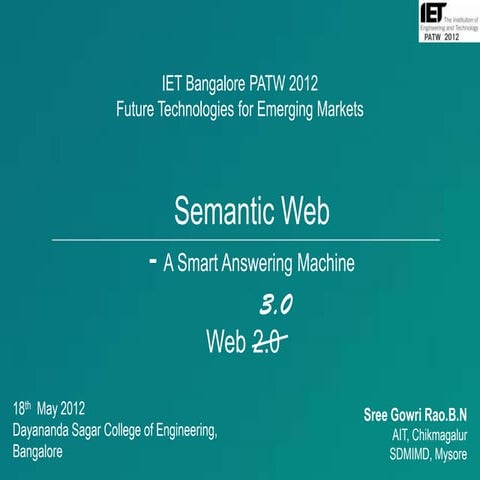 Semantic Web - Web 3.0 | PPTX