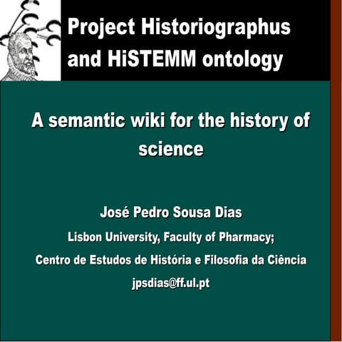 Project Historiographus and HiSTEMM ontology: A semantic wiki for the ...