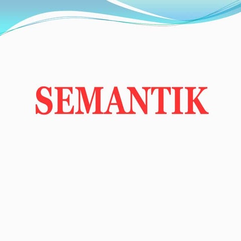 Semantik 1 | PPT