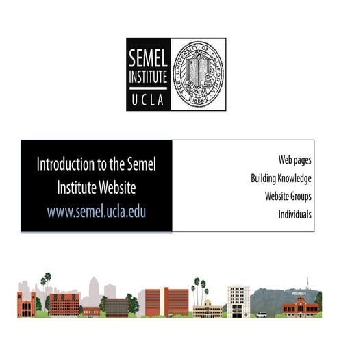 Semel Institute Website Introduction | PDF | Web Design and HTML | Internet