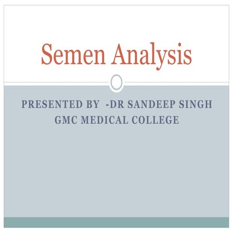 Semen analysis | PDF