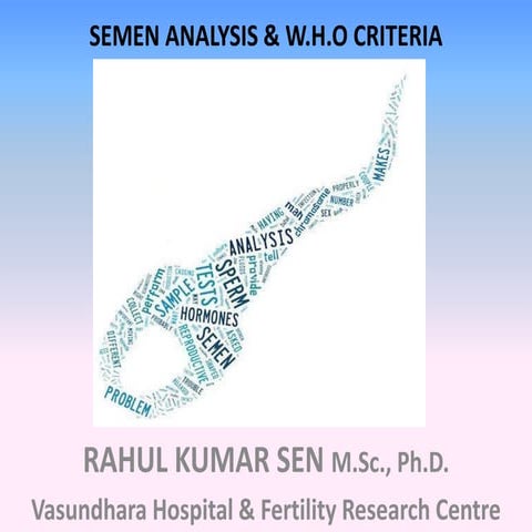 SEMEN ANALYSIS & W.H.O CRITERIA 2010 | PDF