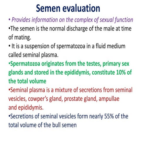 Andrology lecture 16 Semen collection from male animals and its ...