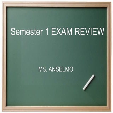 Semester 1 exam review | PPT