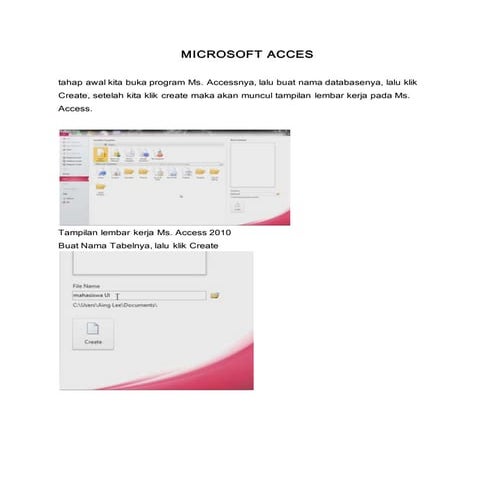 RESUME MATERI MS. ACCESS, APLIKASI KOMPUTER.docx