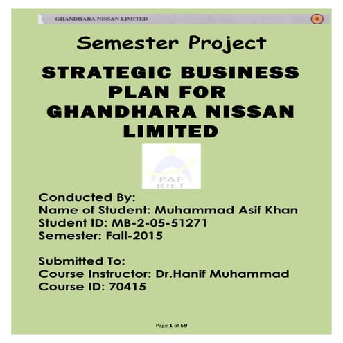 Semester project (strategic managment 70415) | DOC