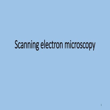 Introduction To Sem Characterization Pptx