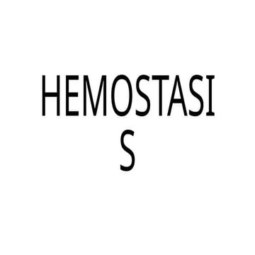 Hemostasis seminar pdf for college and university seminars | PPTX
