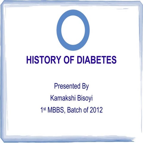 Sem history of diabetes | PPT