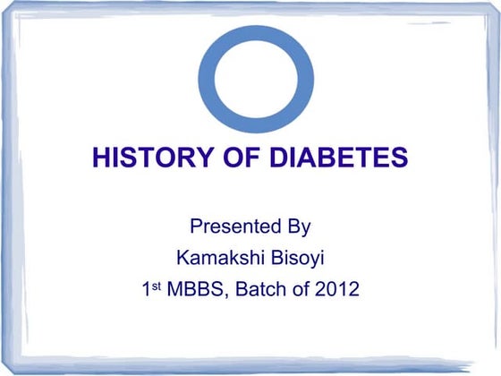 History Of Diabetes | PDF