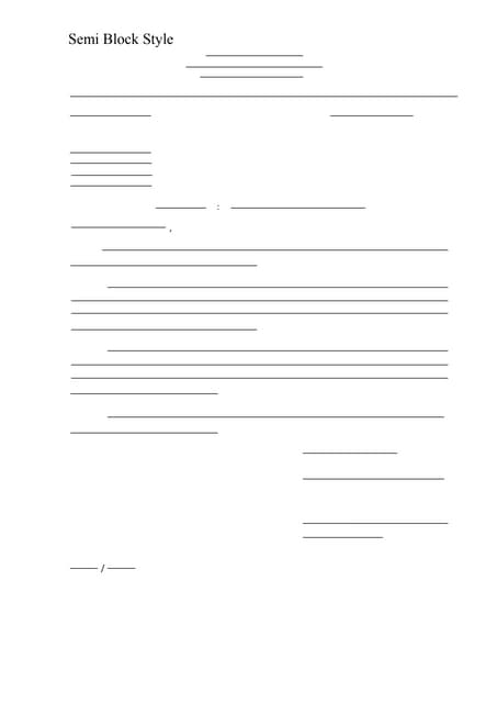 Semi block style(nasional) | DOCX