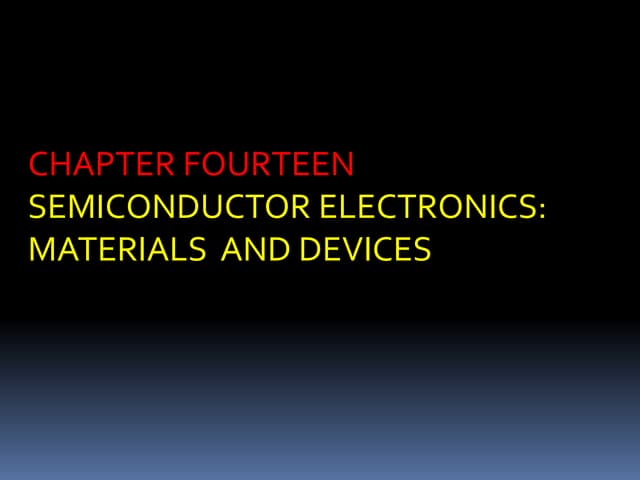 Energy bands and gaps in semiconductor | PPTX