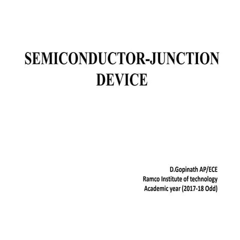 Semiconductor junction device | PDF