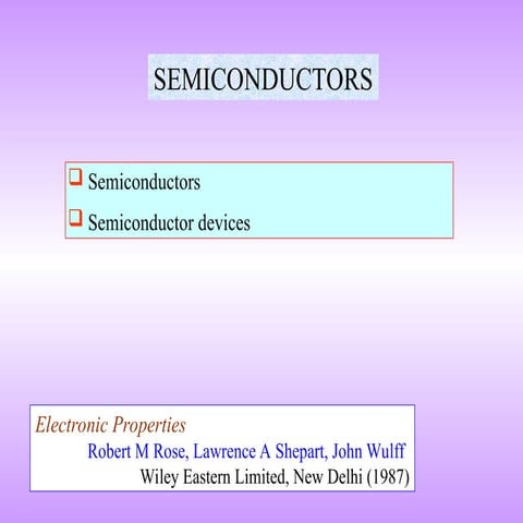 Energy bands and gaps in semiconductor | PPTX