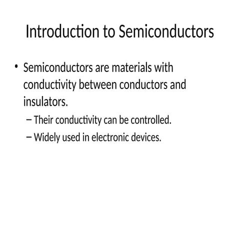 Comprehensive Introduction to Semiconductors and Their Applications in ...