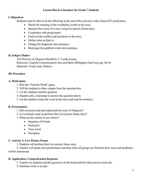 Sample Detailed Lesson Plan sample-detailed-lesson-plan