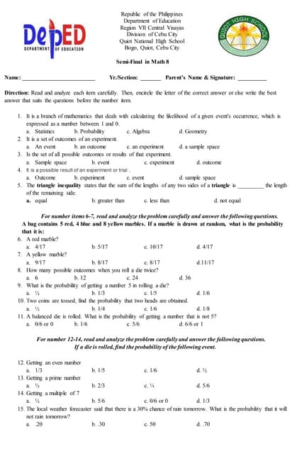 4th quarter-math-10 | PDF