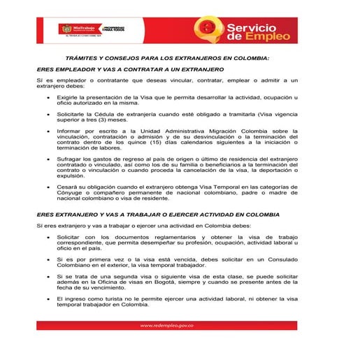 Se migracion extranjeros en colombia | PDF