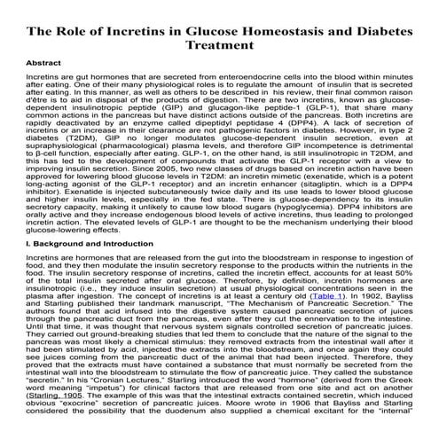 GLP 1 E GIP: DIFERENÇAS E SEMELHANÇAS | PDF