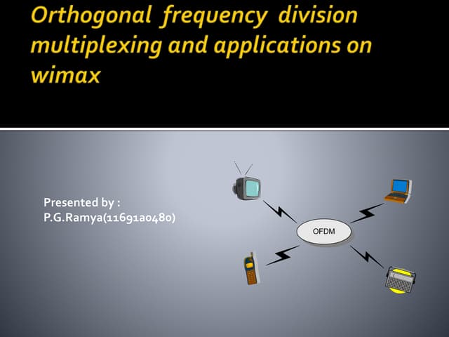 OFDMA - Orthogonal Frequency Division Multiple Access PPT by PREM KAMAL ...