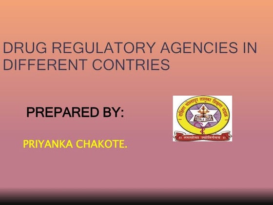 Countries and their Pharma regulatory authority | PDF