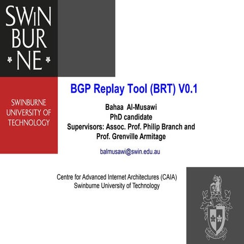 BGP Replay Tool (BRT) V0.1 | PPT