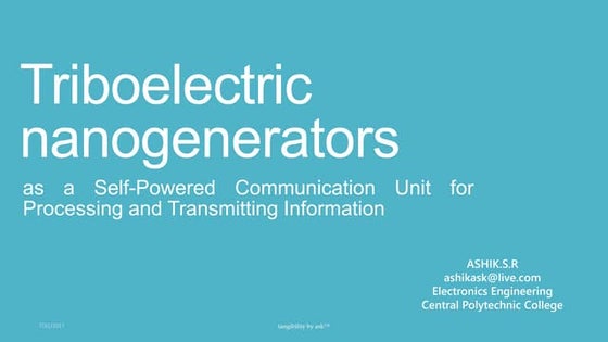 Triboelectric Nanogenerators | PDF
