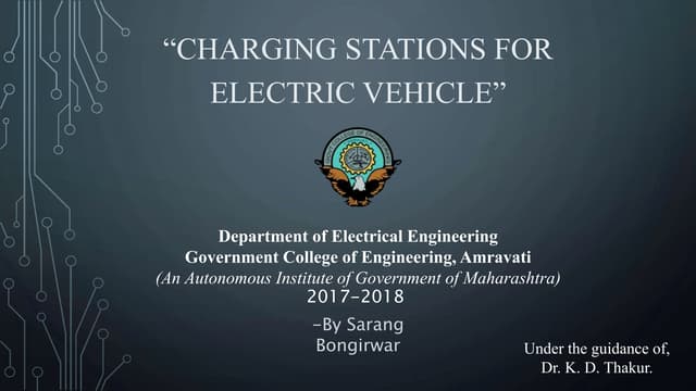 Electric vehicle charging station ppt store