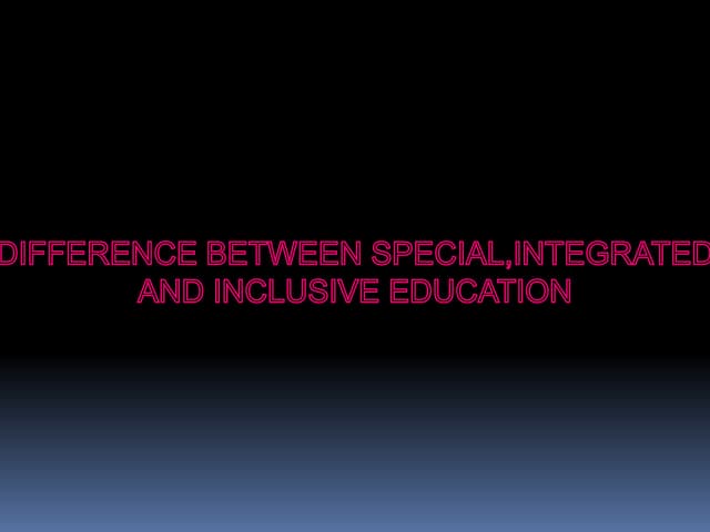 Concept of integrated education | PPTX