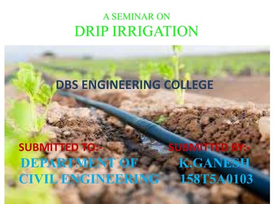 ppt on drip irrigation | PPTX