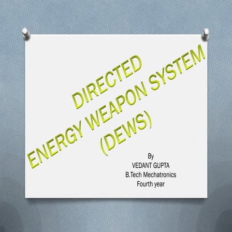 Directed Energy Weapon System(DEWS) | PDF