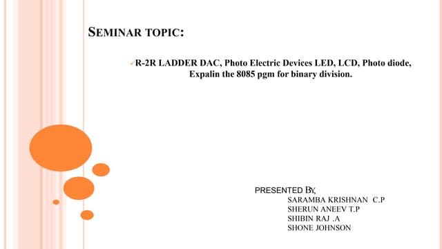 Opto electronics devices | PPT
