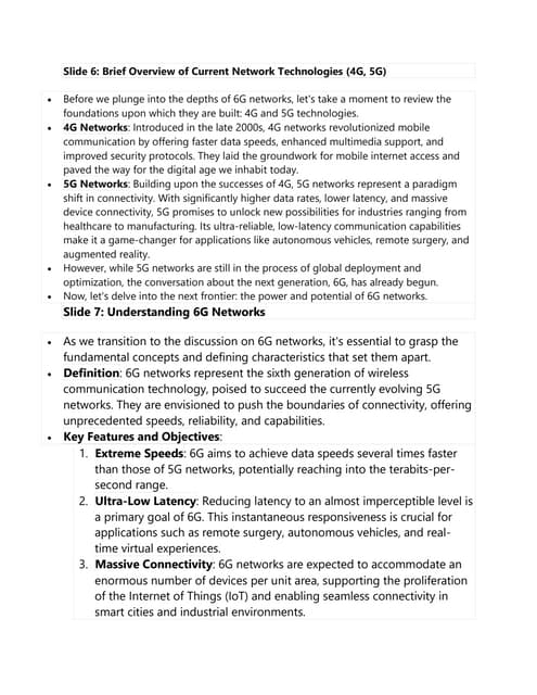 6th Generation of network Architecture (6G) | PPT