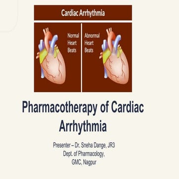 Pharmacotherapy of Cardiac arrhythmias | PPTX