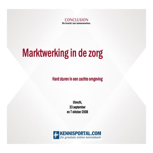 Marktwerking in de zorg | PPT