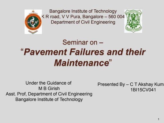 Maintenence of road | PPTX | Auto Safety | Automotive