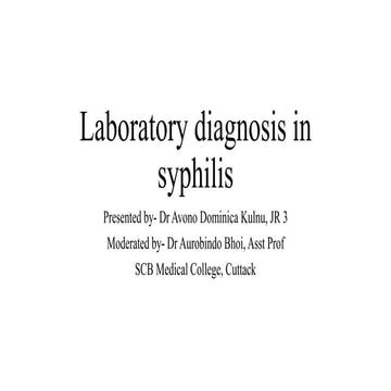 VDRL Test for Syphilis | PPTX
