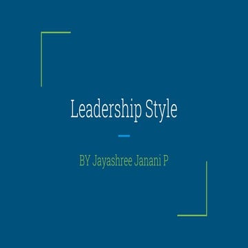 leadership styles overview | PPT