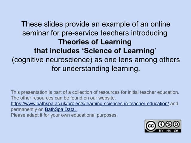 Learning Theories Power Point Presentation | PPTX