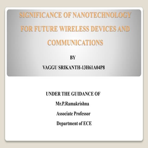 Seminar ppt-nanotechnology | PPTX