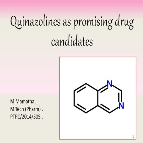 Seminar quinazolines | PPTX