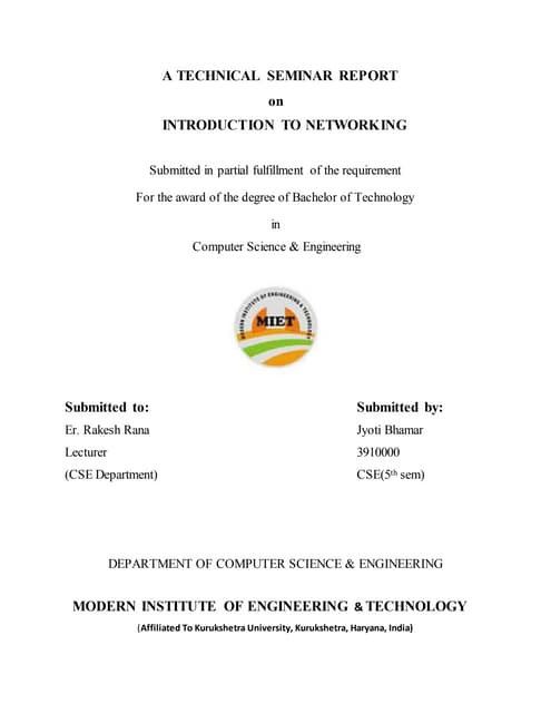 Seminar Report Networking Docx