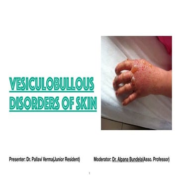 Vesiculobullous lesions of skin including intraepidermal and ...