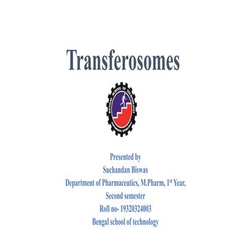 Transferosomes is a carrying body for targeted transdermal drug ...