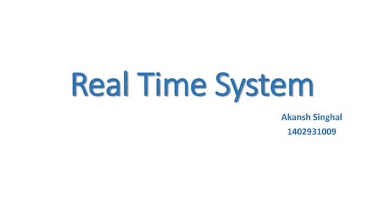 Functional Parameter And Scheduling Hierarchy Real Time System Ppt 3264