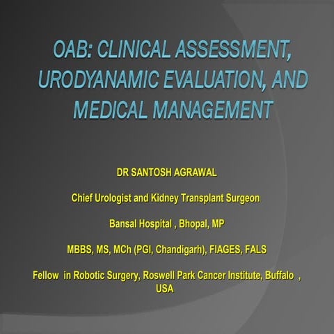 Over Active Bladder - seminar | PPT