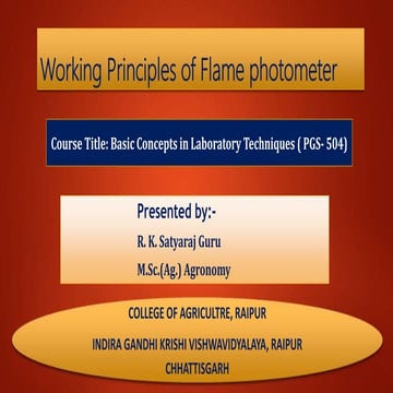 Flame photometer | PPTX