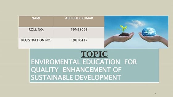 Environmental Education ppt | PPTX | Environmental Services Industry ...
