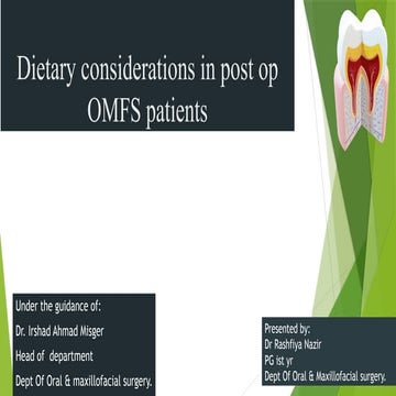 post operative diet in oral and maxillofacial patients | PPT