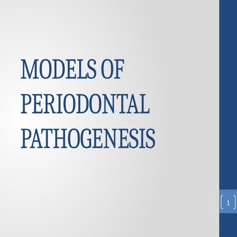 Different Models of pathogenesis in Periodontics | PPTX